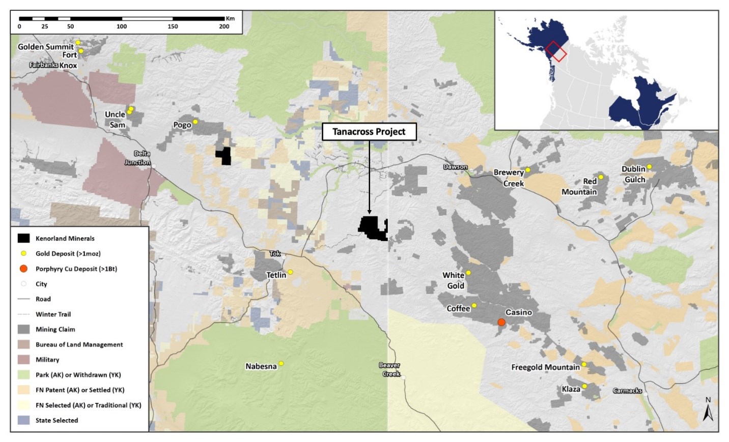 Kenorland Minerals (TSXV:KLD) Begins Exploration at Tanacross Project ...