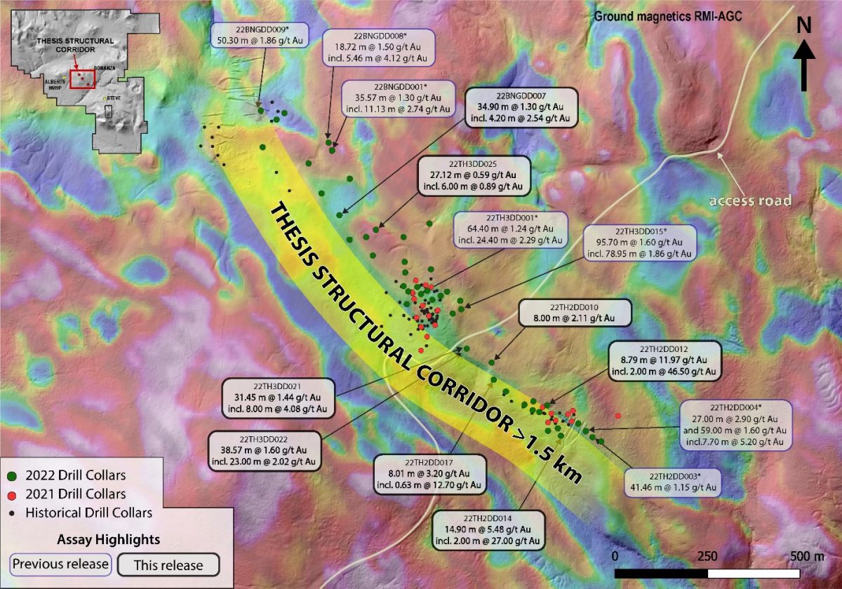Thesis Gold (TSXV:TAU) Reports New Assay Results, Drilling 8.79 metres ...
